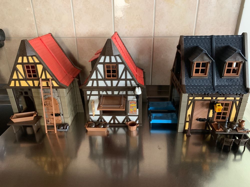 Playmobil Mittelalter Fachwerk Ritter Häuser 3 Stück | Kaufen auf Ricardo