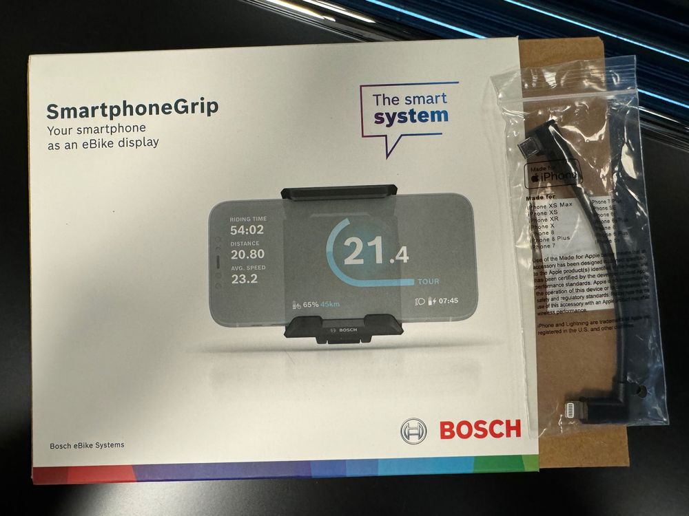 Bosch Smartphone Grip mit Iphone Kabel für E Bikes NEU | Kaufen auf Ricardo