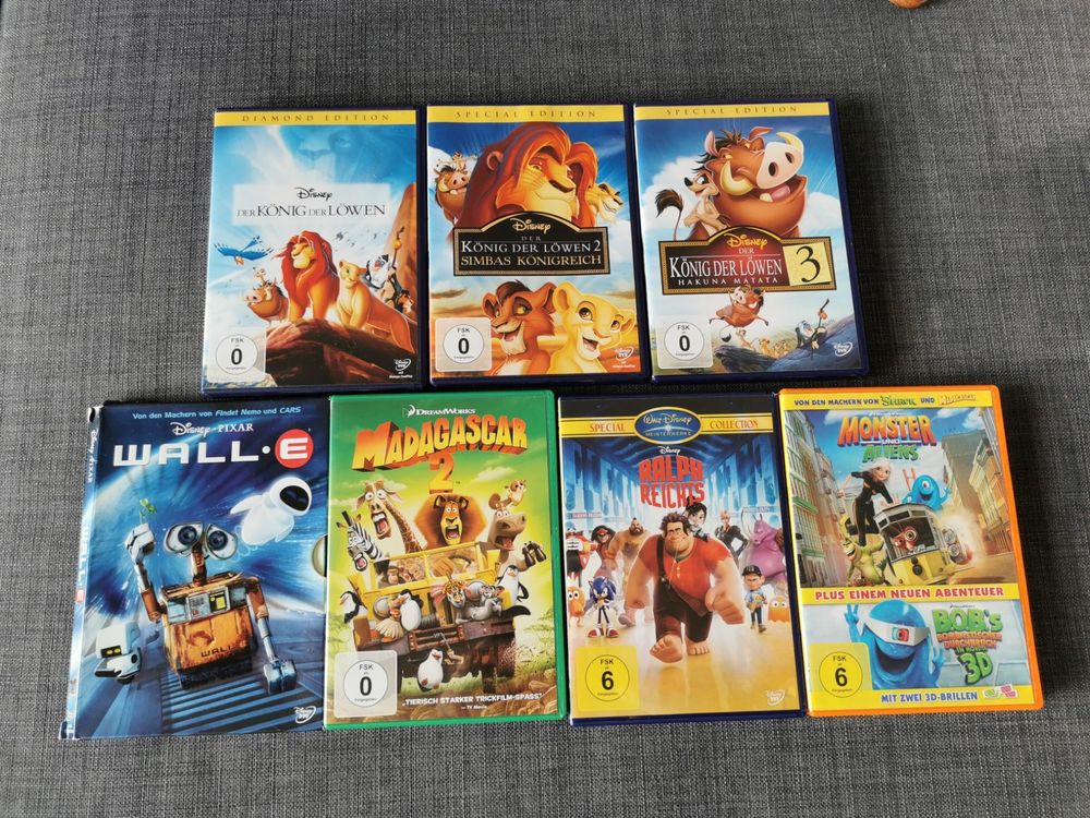 DVD Set Disney König der Löwen, Wall-e, Nachts im Museum,... (Gebraucht) in Stüsslingen für CHF ...