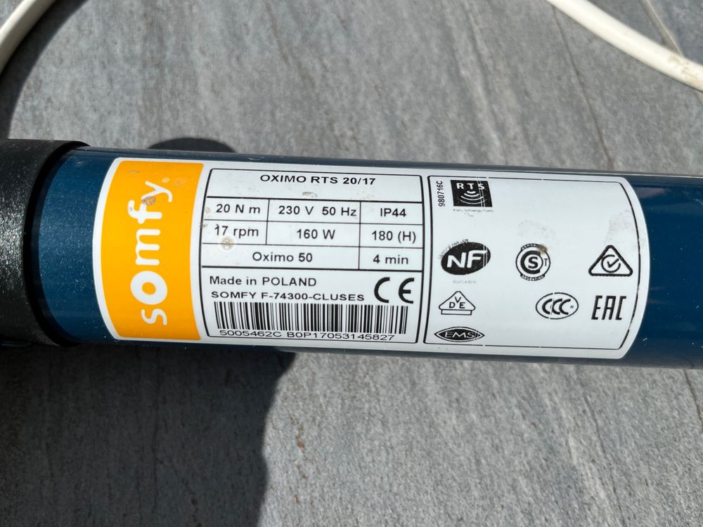 Moteur Somfy Oximo 50 RTS | Kaufen auf Ricardo