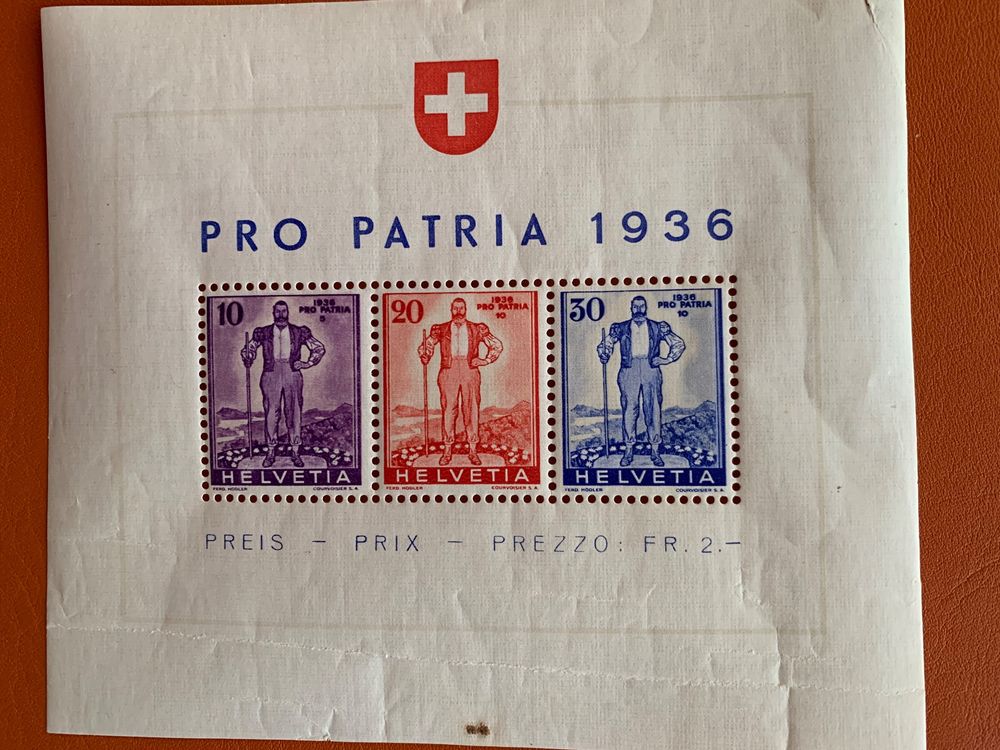 Pro Patria Bloc 1936 | Kaufen auf Ricardo