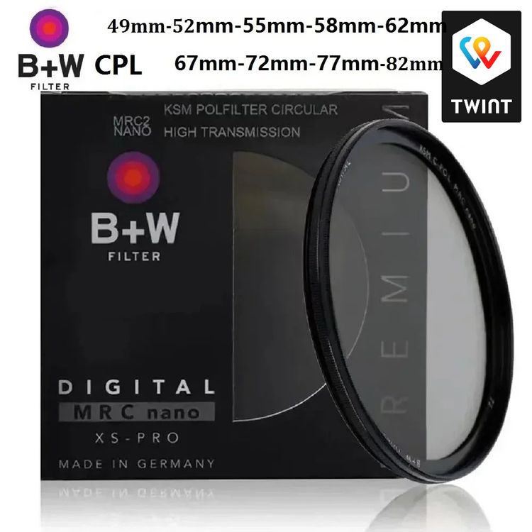 Filtre CPL B+W XS-PRO numérique MRC nano PREMIUM 55mm (Neuf avec emballage d'origine) à ...