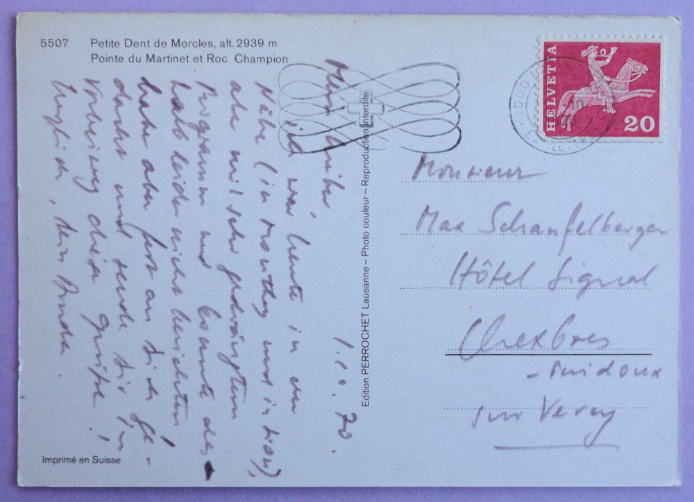 Petite Dt. de Morcles, Pointe du Martinet et Roc Champion (D'occasion ...