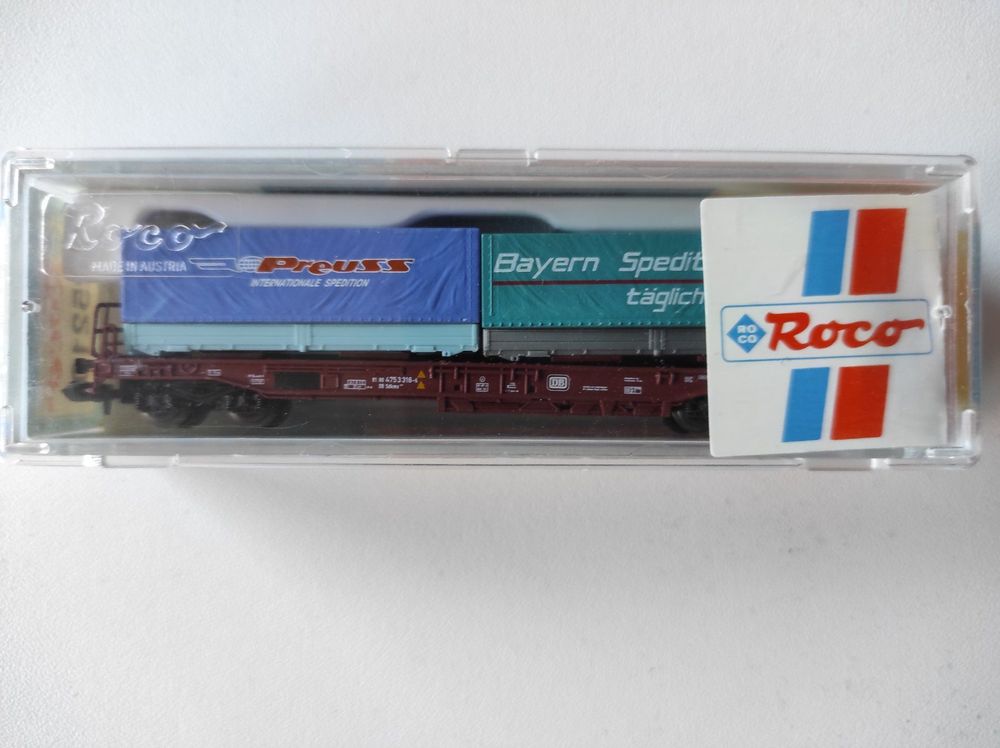 Taschenwagen "Preuss Spedition" der DB von Roco N (Neu und ...