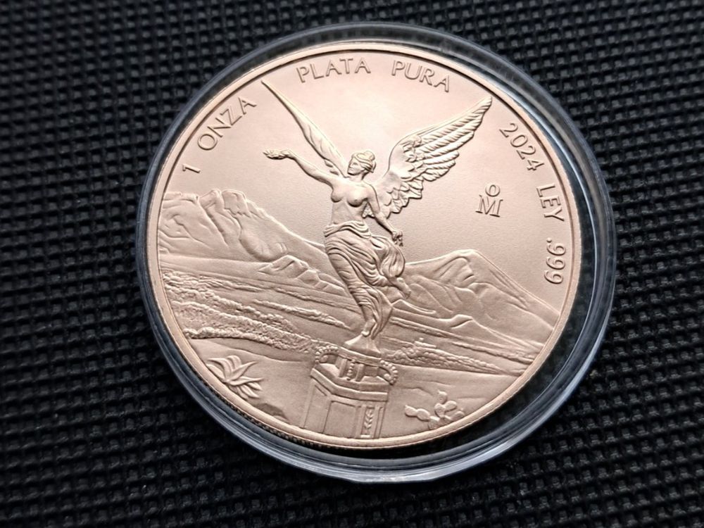 1 OZ Silber Libertad 2024 mit Rose Gold (Neu und originalverpackt) in ...