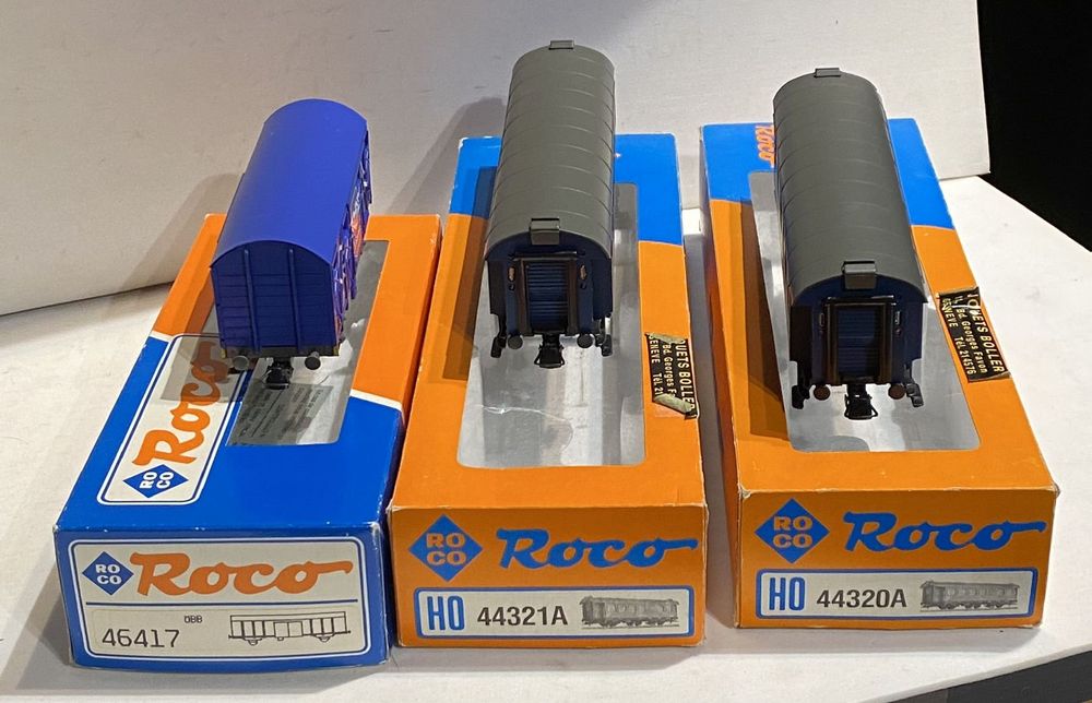 Roco 3 Bautrupp/Güter-Wagen: 46417, 44320A, 44321A in OVP (Gebraucht ...