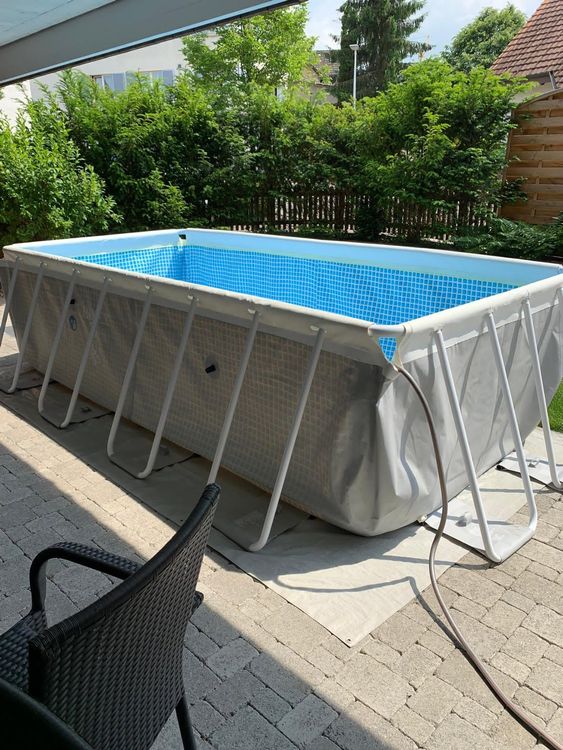 Intex Pool 4m x 2m x 1m mit neuer ungebrauchter Folie (Gebraucht) in ...