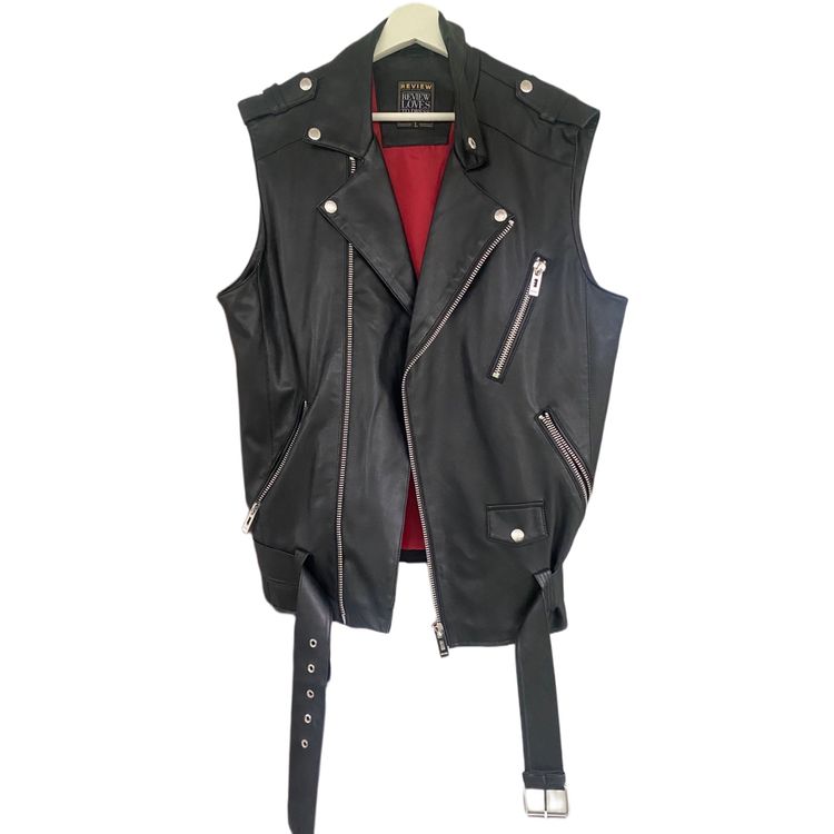 REVIEW LEDER GILET / WESTE | Kaufen auf Ricardo