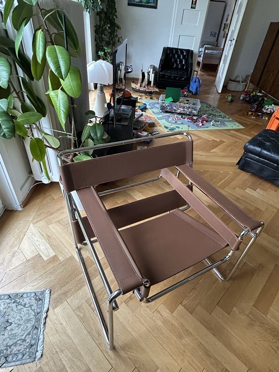 No. 2 Wassily Chair Marcel Breuer Leder Braun top Zustand | Kaufen auf ...