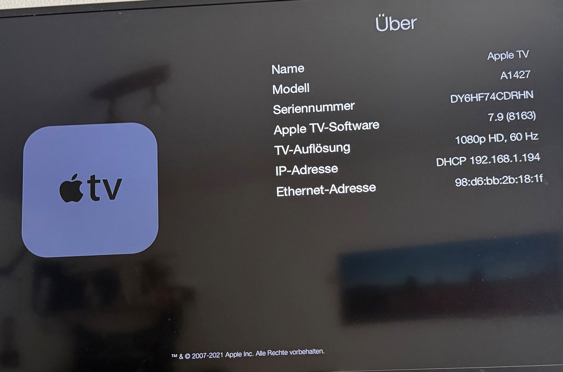 Apple TV (3rd generation) Model A1427, mit Fernbedienung (Gebraucht) in ...