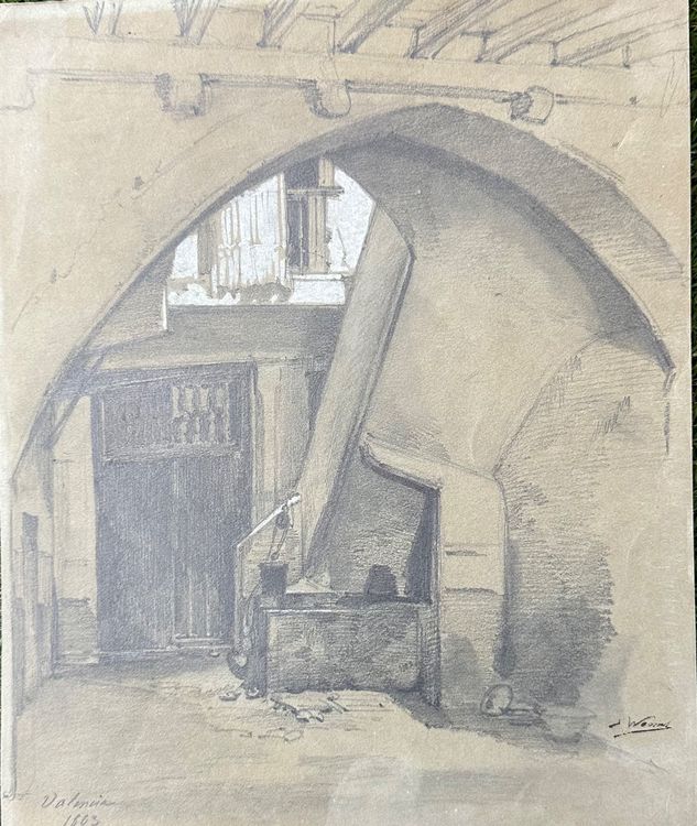 Antike Innenhof Szene Zeichnung Unl.Sign (Gebraucht) in Root für CHF 15 – mit Lieferung auf ...