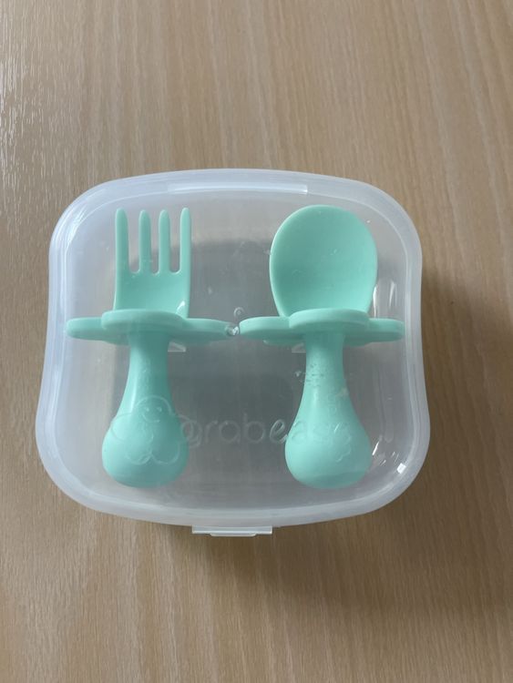 Grabease Babybesteck – Löffel & Gabel für BLW / Beikost (Gebraucht) in Schlieren für CHF 5 – mit ...