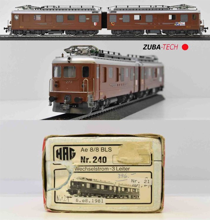 HAG 240 E-Lok Ae 8/8 BLS H0 WS Analog OV | Acheter sur Ricardo