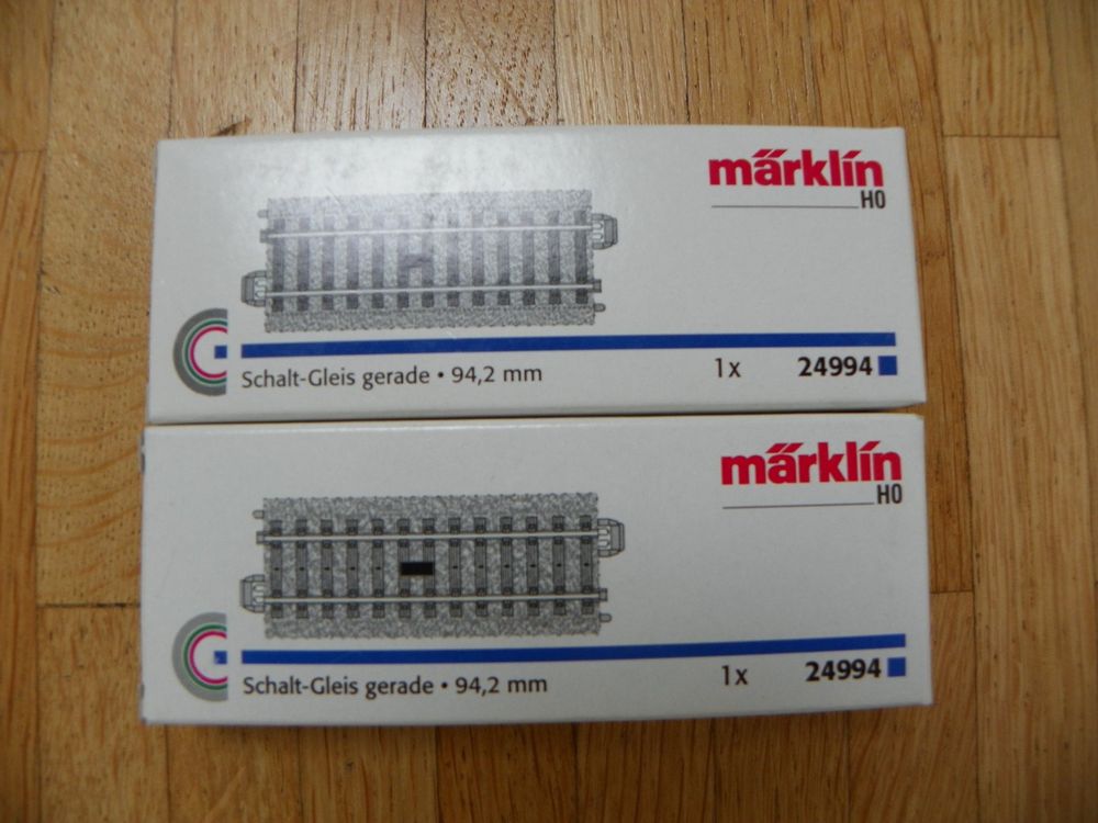 2 Stück Märklin 24994 Schalt-Gleis gerade | Kaufen auf Ricardo