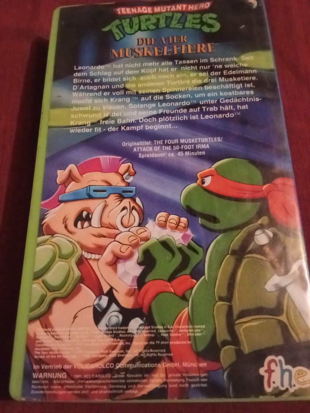 Teenage Mutant Hero Turtles - Die vier Musketiere VCL VHS (Gebraucht ...