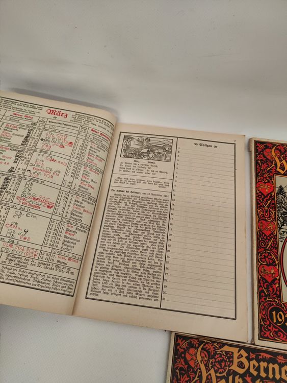5x Berner Volkskalender 1924/ 1927/ 1930/ 1931/ 1932 (Gebraucht) in Toffen für CHF 9 – mit ...