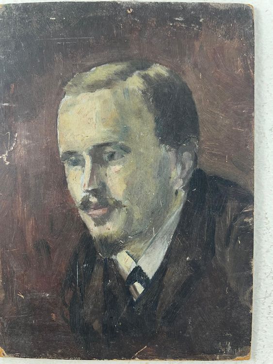 Antikes Ölgemälde Portrait Mann Verso Stempel Paris | Kaufen auf Ricardo