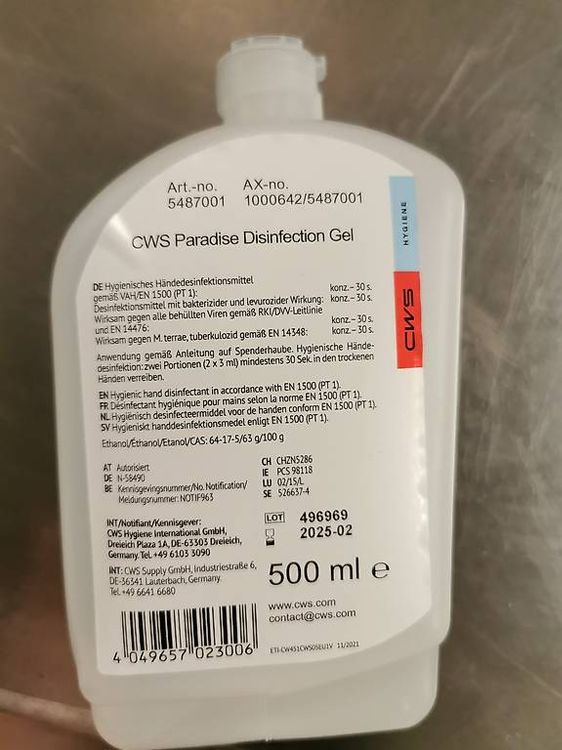 CWS Desinfect Gel 10 Fl (Gebraucht) in Klosters für CHF 140 – nur Abholung auf Ricardo kaufen