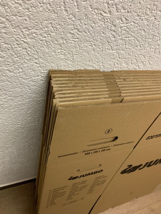 10 x Jumbo Umzugskartons Karton Schachtel 55 x 31.5 x 41.8cm (Neu ...