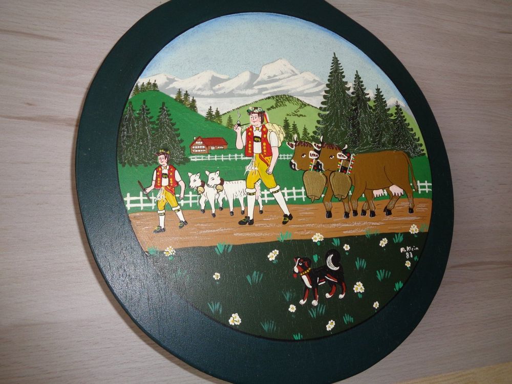 APPENZELLER BILD ALPFAHRT BAUERNMALEREI NAIVE MALEREI | Kaufen auf Ricardo