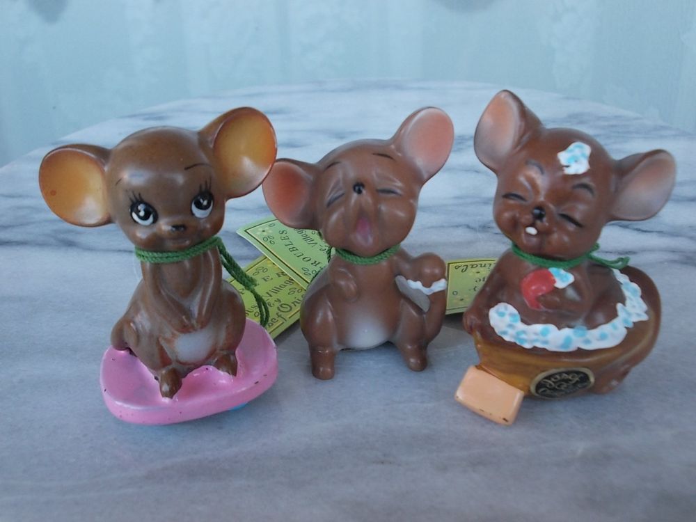 3original Porzellan BUBBA Figuren *Maus Village* Josef Japan (Gebraucht ...