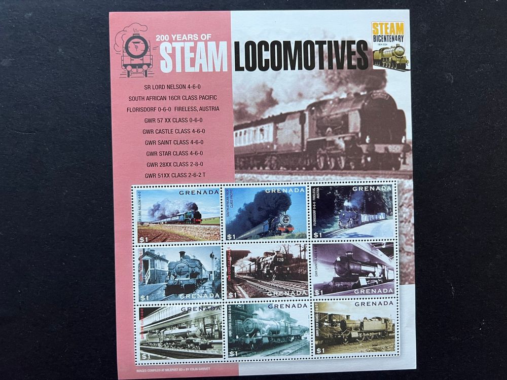 Grenada 2004 STEAM LOCOMOTIVES ** Luxus (B49) (Neu (gemäss Beschreibung ...