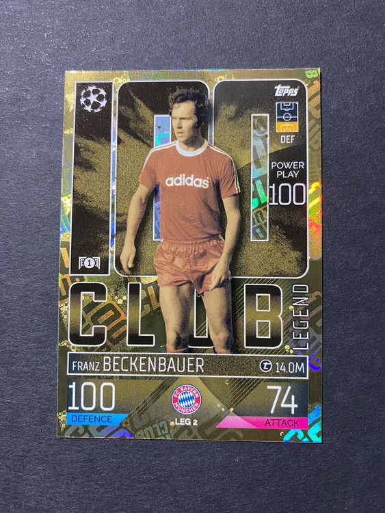 Topps Match Attax 2022/23 CLUB 100 Legend Franz Beckenbauer (Neu ...