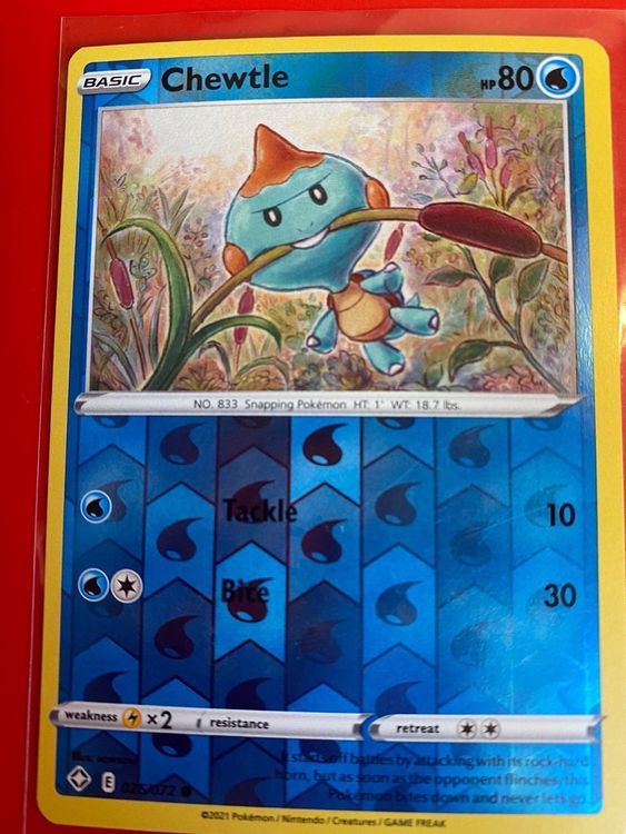 Chewtle Reverse Holo (Shining Fates) (Gebraucht) in Aarberg für CHF 0.9 ...