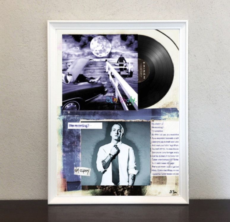 Slim Shady LP Eminem Pop Art Urban Bild Rap Hip Hop Vinyl | Kaufen auf ...