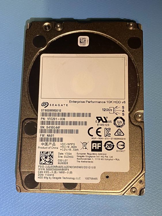 Seagate 900GB SAS 12Gbps 10k 2.5", Model ST900MM0018, n>1 | Kaufen auf ...