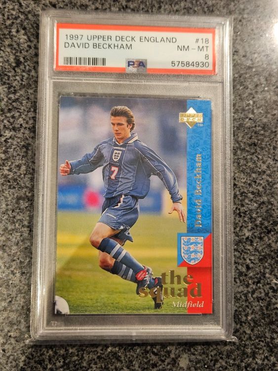 PSA 8 / David Beckham Rookie Card / 1997 Upper Deck England (Gebraucht ...