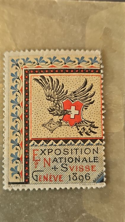 Timbre de l'Exposition nationale suisse de Genève 1896 (Gebraucht) in Genève für CHF 5 – mit ...