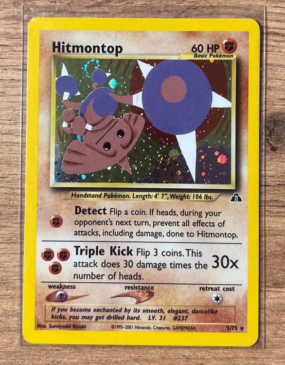 Hitmontop HOLO SWIRL 3/75 Pokemon Neo Discovery WOTC (Gebraucht) in ...