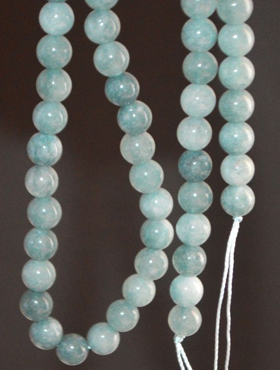 Stein Perlen L-4080 – Aquamarine 6mm – ca. 59 Stück – 39cm (Neu und originalverpackt) in ...