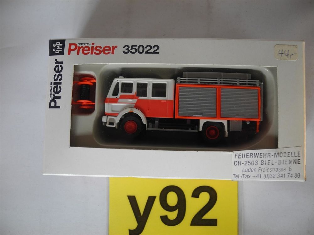 Preiser 35022 Löschgruppenfahrzeug, y92 (Neu und originalverpackt) in ...