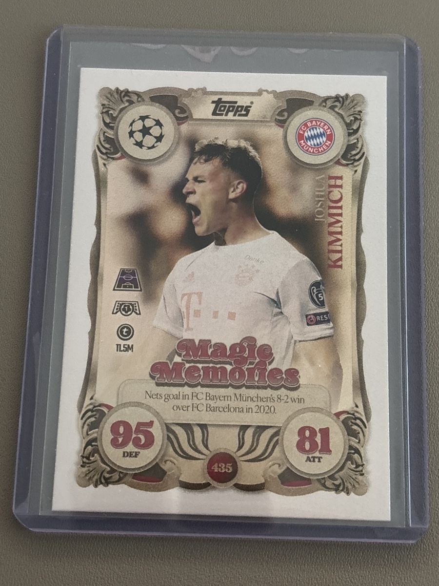 Topps Match Attax Karte 2020/21 - Joshua Kimmich FC Bayern (Neu (gemäss ...