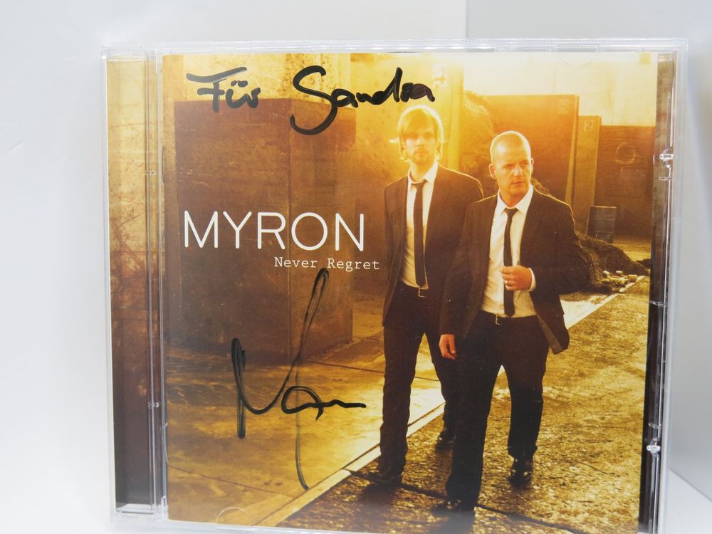 SIGNIERTE CD (by Singer Manu Emanuel Gut) Myron Never Regret (Gebraucht ...