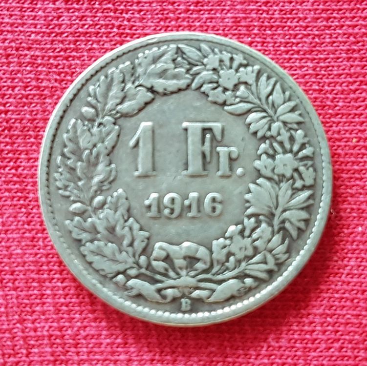 1 Franken 1916 uralte sehr rare Silbermünze ab nur 1 Fr !!! | Kaufen auf Ricardo