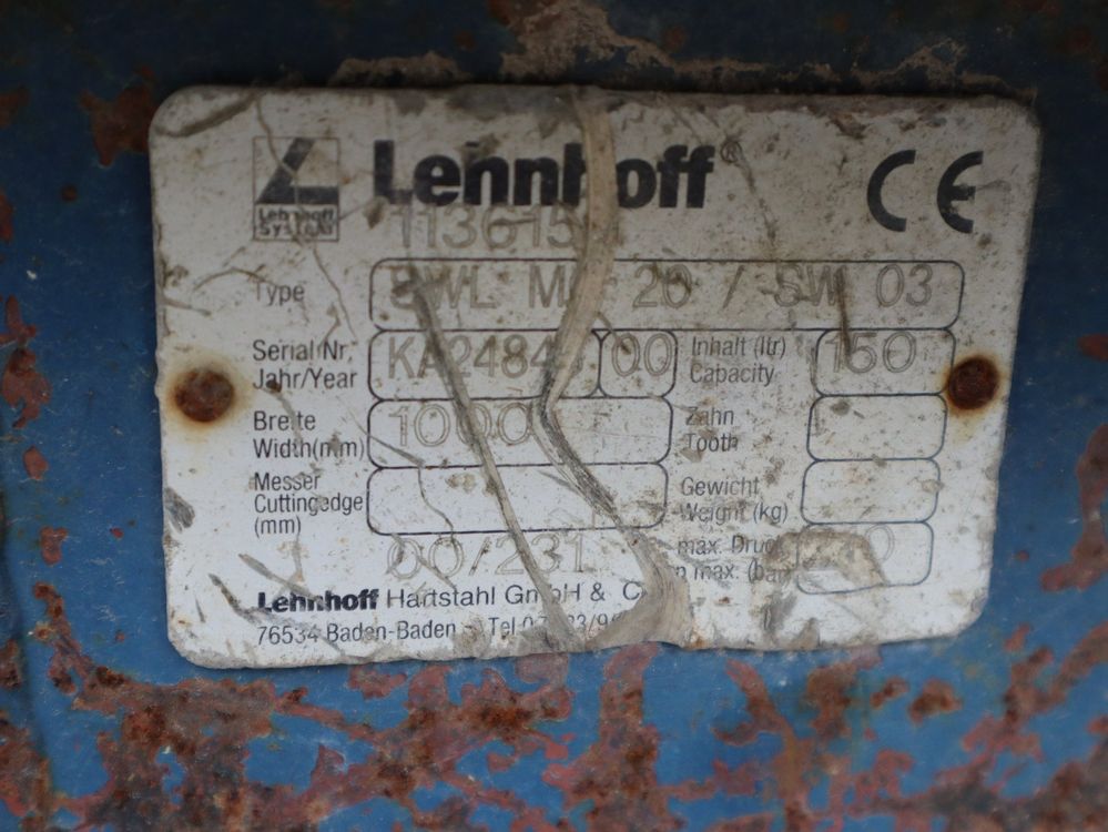 Lehnhoff SWL MG 20 / SW03 Schwenklöffel (Gebraucht) in Hasle LU für CHF ...
