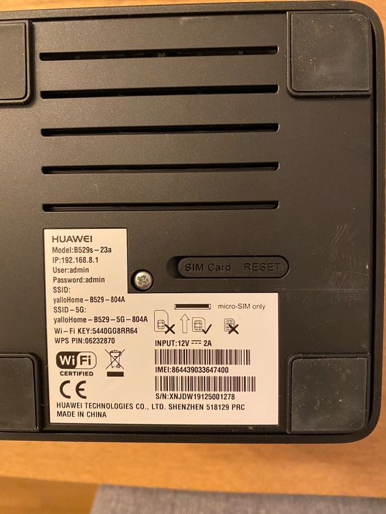 Yallo - Home Box Huawei 4G Router B529 (Gebraucht) in Winkel für CHF 23 ...