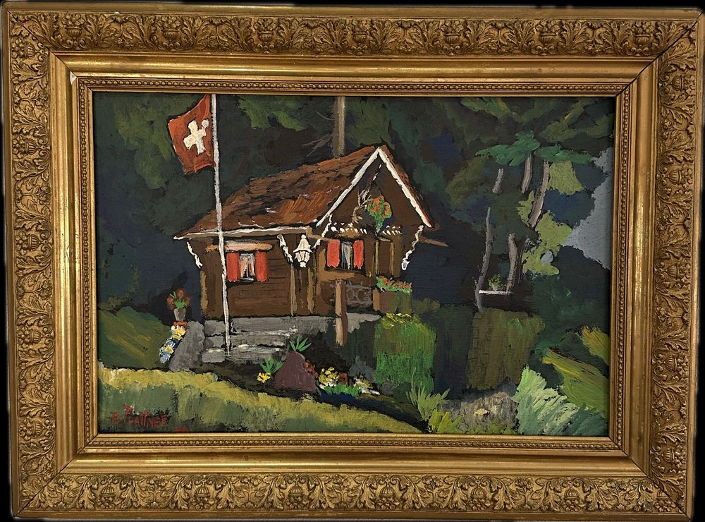 Georges PLATTNER (1920-1993) | Huile chalet (D'occasion) à Gampelen ...