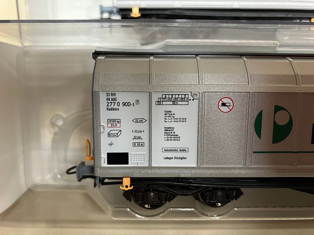 Roco 2x66456 Schiebewandwagen Habbins "railtrans", AAE Cargo | Kaufen ...