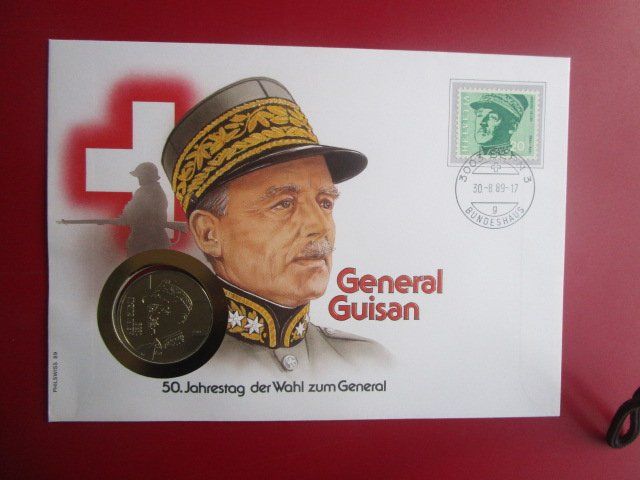 Münzbrief - General Guisan Gedenkmünze 1939-1989 | Kaufen auf Ricardo
