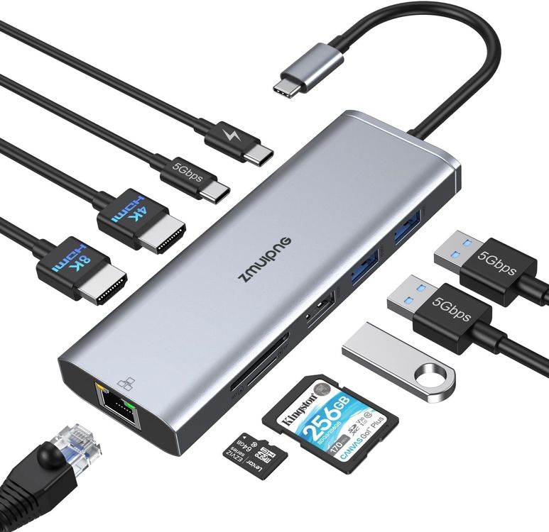 USB C Docking Station Dual 8K HDMI Docking Station Mac (Neu (gemäss ...