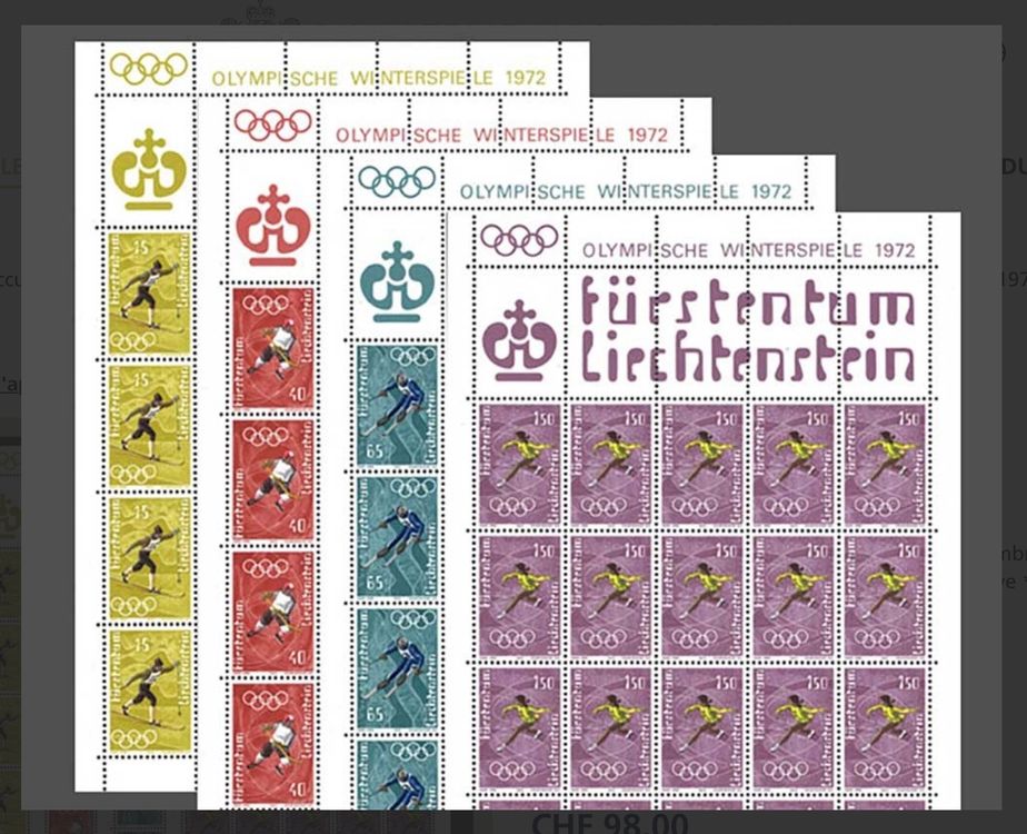 🇱🇮 1971 SÉRIE ** « JO D’HIVER, SAPPORO 1972 « (LBK 99.00) (Neu (gemäss Beschreibung)) in Assens ...