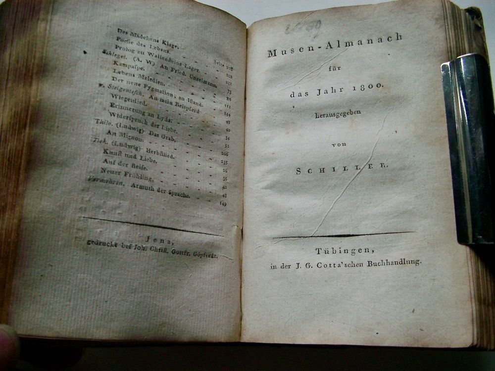 Musen - Almanach für das Jahr 1798 / 1799 / 1800 (Gebraucht) in Winkel ...