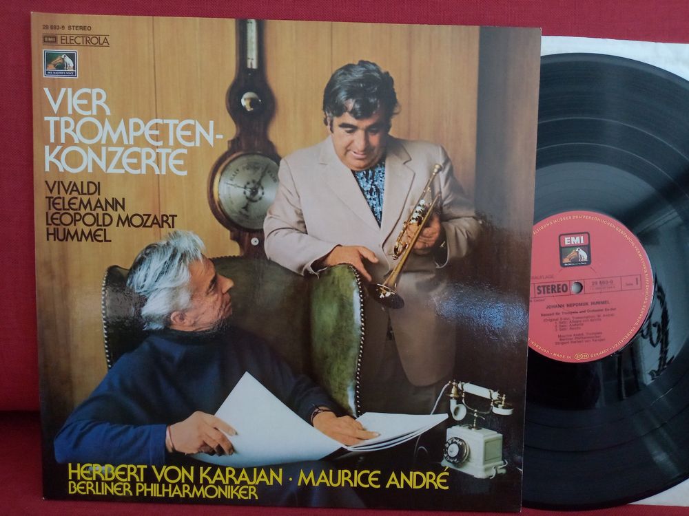 VIVALDI TELEMANN HUMMEL Trompetenkonzerte, ANDRÉ, KARAJAN NM (Gebraucht ...