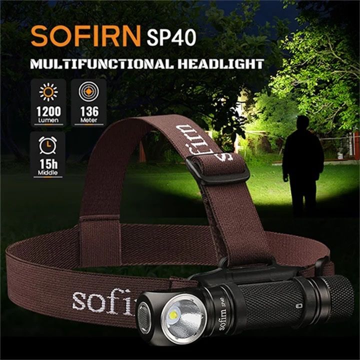 Sofirn Stirnlampe SP40 XPL 5000-5700k Variante, inkl. Akku (Neu und ...