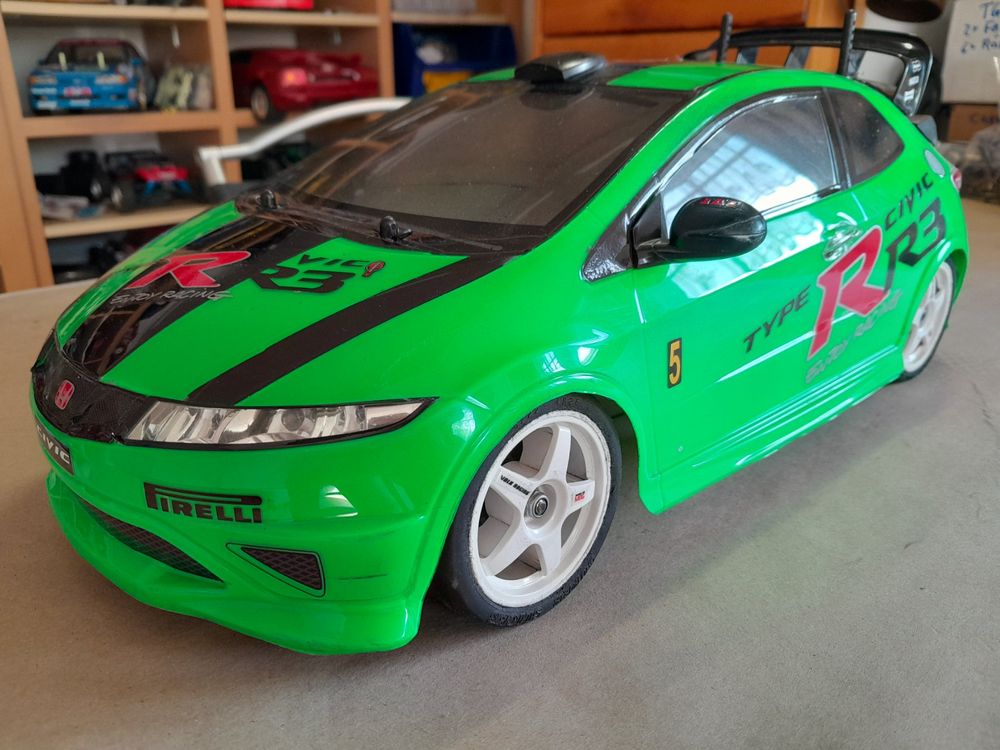 TAMIYA HONDA CIVIC TYPE R AUF FF-01 CHASSIS ROLLER | Kaufen auf Ricardo