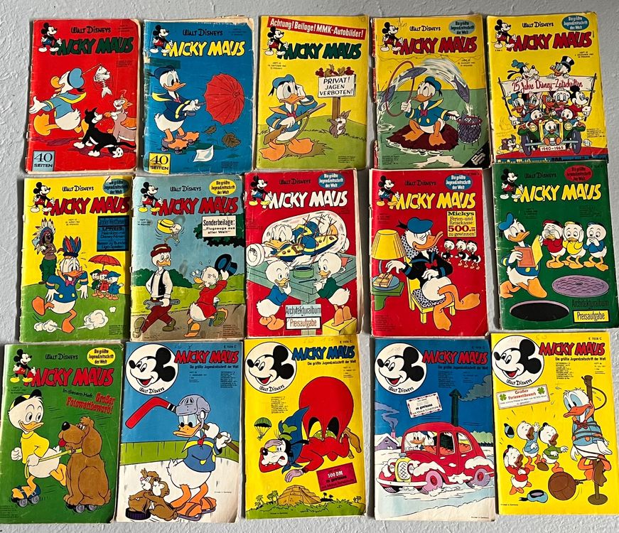 15 Original MICKY MAUS Comics aus den Jahren 1963-1971 (Gebraucht) in ...